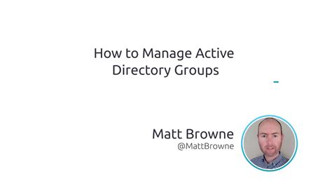 How To Manage Active Directory Groups With Powershell Youtube