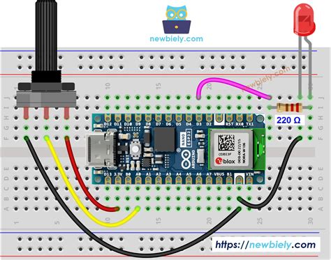 Arduino Nano ESP32 Potentiometer LED Arduino Nano ESP32 Tutorial