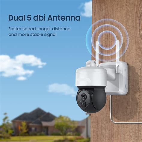 Камера за наблюдение 4g нощно виждане външна Fhd 4mp Wi Fi бяла Emag Bg