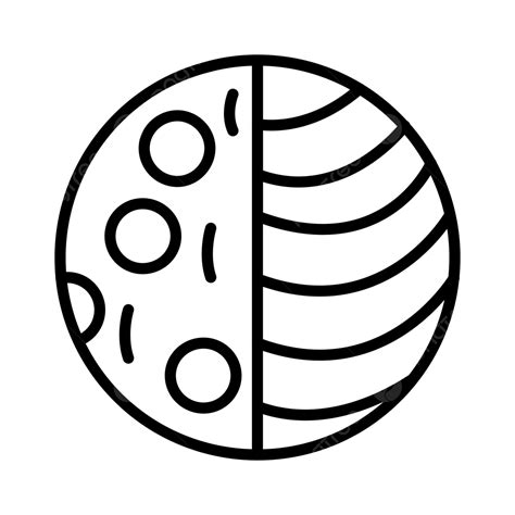 Moon Eclipse Line Icon Vector Moon Drawing Eclipse Drawing Moon