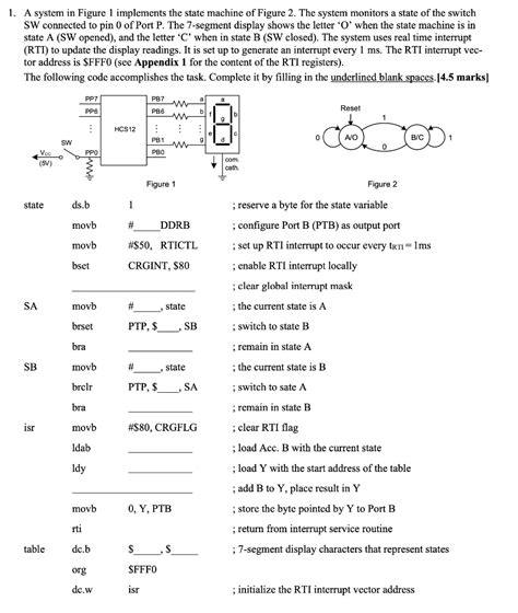Solved 1 A System In Figure 1 Implements The State Machine