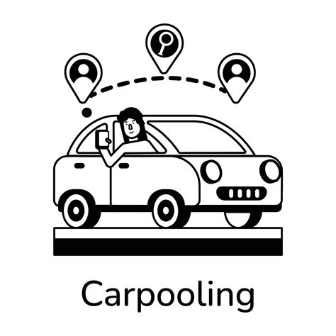 Trendy Carpooling Concepts 42120141 Vector Art At Vecteezy