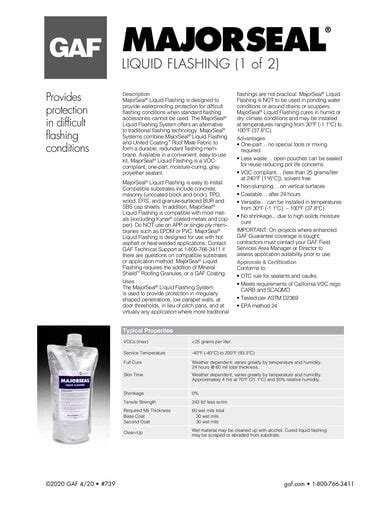 Gaf Matrix Majorseal Liquid Flashing