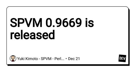 Spvm 09669 Is Released Rdevto
