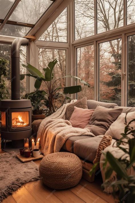 Premium Photo Cozy Warm Home Interior Of A Chic Country House With An
