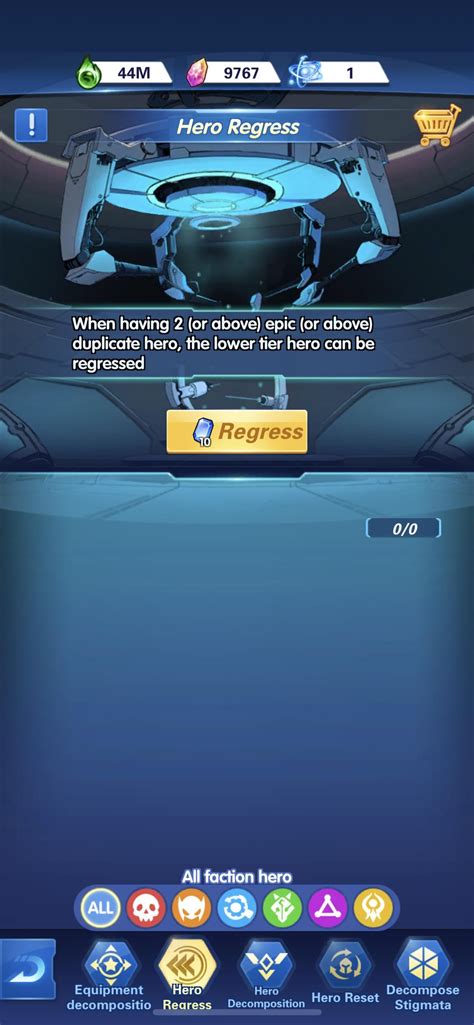 regression system am i missing something i can t regress my a champs