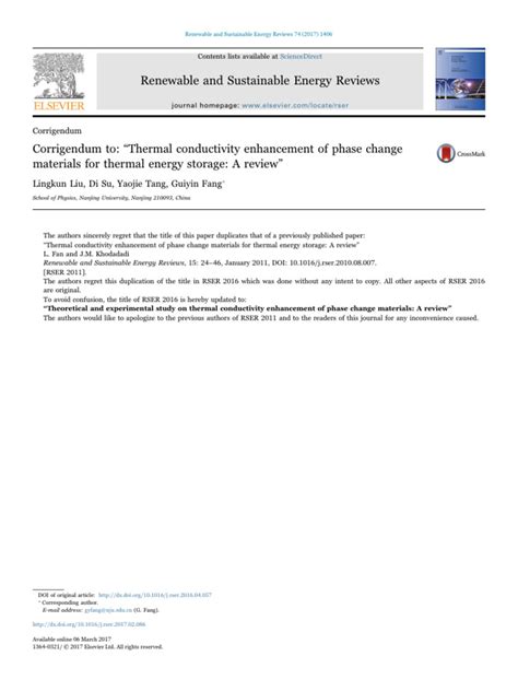 2017 Corrigendum To Thermal Conductivity Enhancement Of Phase