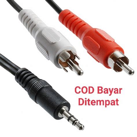 Kabel Konektor Mm Audio Jack Ke RCA Male Lazada Indonesia