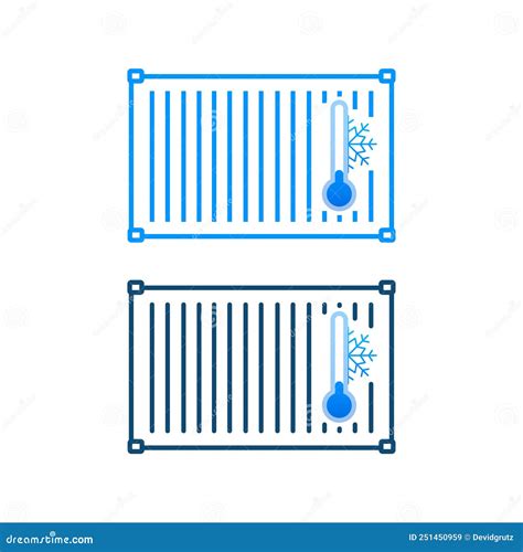 Reefer Container Outline Icon Clipart Image Cartoon Vector