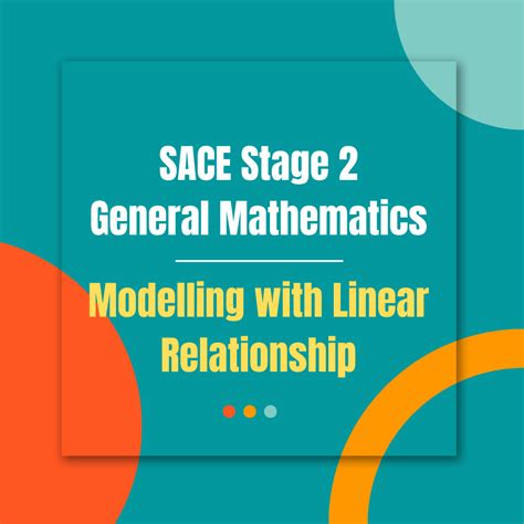 Sace S2 General Maths Modelling With Linear Relationship