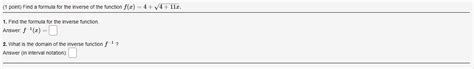 solved 1 point four functions are given below perform the