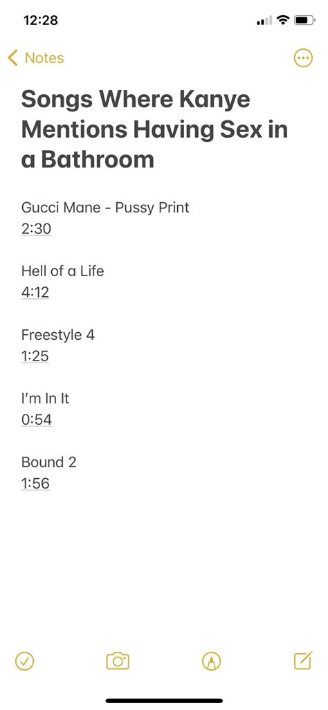 Songs Where Kanye Mentions Having Sex In The Bathroom Add To The List