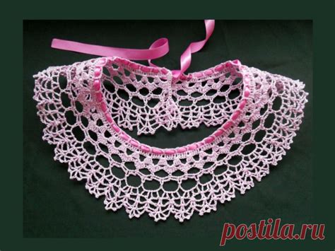 Красивые воротнички крючком своими руками — простые для платья с ма Вязание воротники детали
