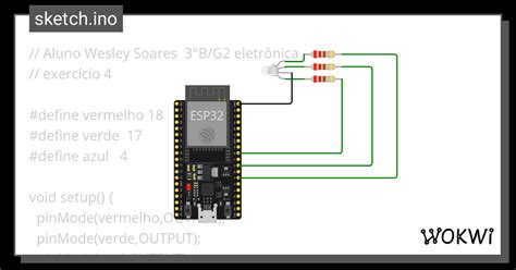 exercício 4 Wokwi ESP32 STM32 Arduino Simulator