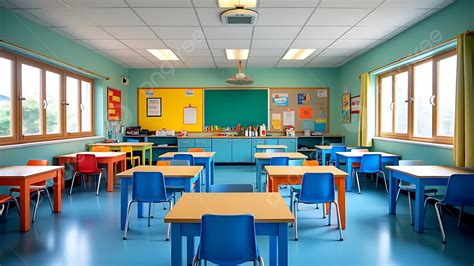 밝고 다채로운 초등학교 교실 디자인 초등학교 교실 현대적인 교실 디자인 학습 환경 배경 일러스트 및 사진 무료 다운로드 Pngtree