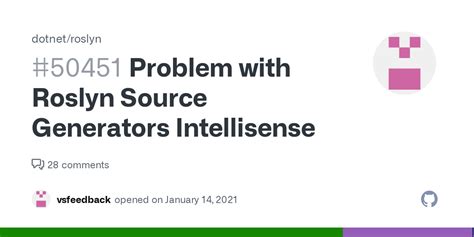 Problem With Roslyn Source Generators Intellisense · Issue 50451