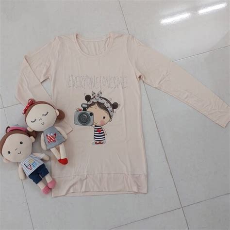 خرید و قیمت تونیک دخترونه آستین بلند دختر عکاس رنگ کرمی مناسب 9 تا 13