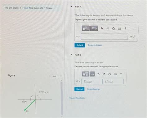 Solved The Emf Phasor In Figure 1 Is Shown At T 2 8 Ms