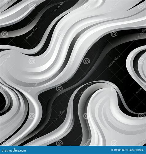 Black And White Waves Pattern Background For Modern Textile And Print Designs Stock Image