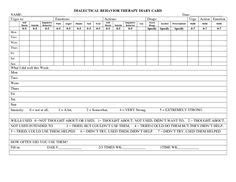 DBT Diary Cards Ideas Dbt Diary Card Dbt Dialectical Behavior Therapy