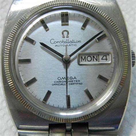 Omega Constellation 1970s Automatic Day Date Ss Mens Watch No