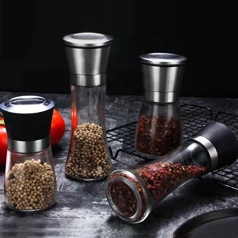 批发花椒粉不锈钢研磨瓶手动胡椒研磨器调味料黑胡椒海盐研磨器 阿里巴巴