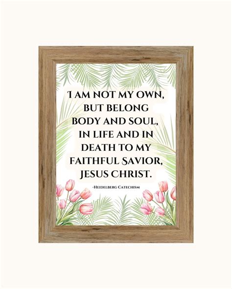 Heidelberg Catechism Qanda 1 Poster Print Reformed Theology Church