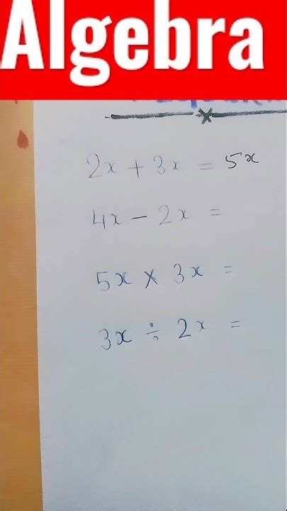 Algebra Ll Shorts Ll Youtube Shorts Maths Trending Youtube