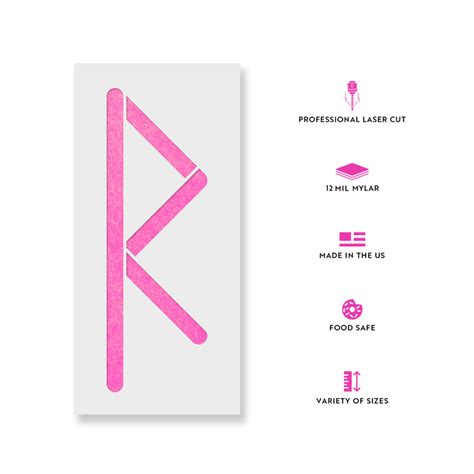 Elder Futhark Raidho Rune Stencil