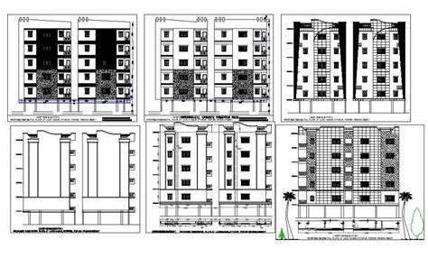 Multistory High Rise Building Detail 2d View Cad Structural Block Layout Dwg File Cadbull