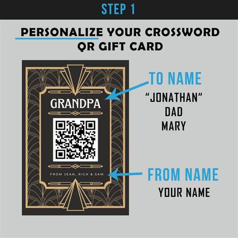 Create Your Own Crossword Puzzle Interactive Custom Crossword Puzzle Scan QR Giftcard To