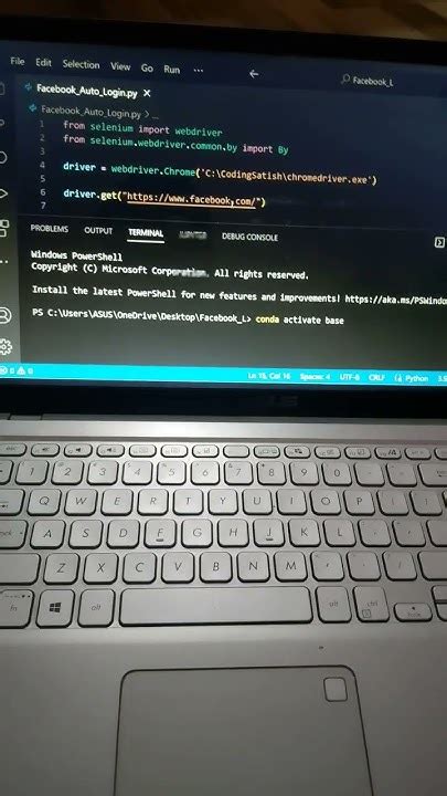 Facebook Automation With Python And Selenium Shorts Trending Viralvideos Python Short Shor