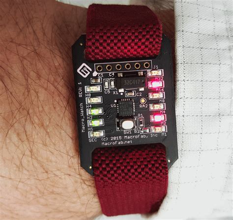 another minimalist wrist watch but with binary display embedded lab