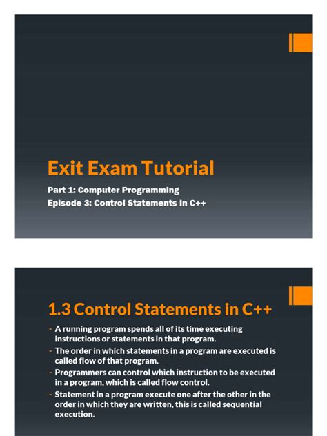 Chapter 3 Control Structures In C Pdf Control Flow Namespace