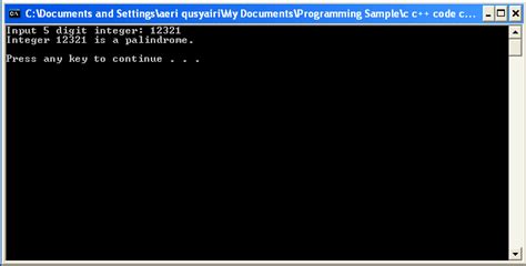 My C Repository Palindrome Tester