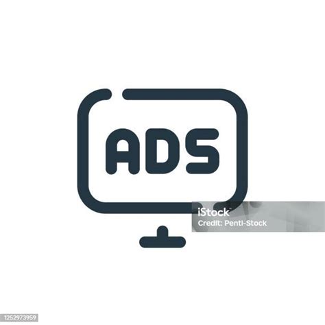 광고 벡터 아이콘입니다 편집 가능한 스트로크를 광고합니다 웹 및 모바일 앱 로고 인쇄 매체에 사용하기 위한 선형 기호를 광고합니다 얇은 선 그림 벡터 격리 된 윤곽선