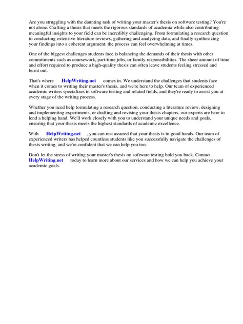 Master Thesis On Software Testing Pdf Thesis Software Testing