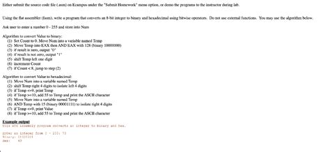 Solved Either Submit The Source Code File Asm On Ecampus