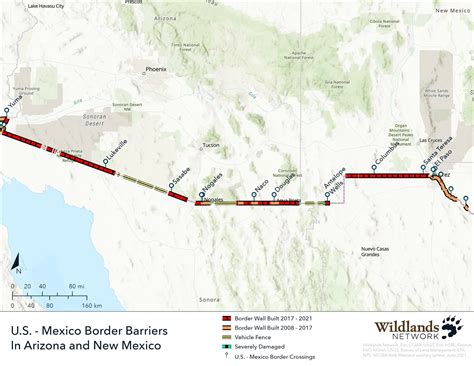 Mapping The Border Wall In Arizona And New Mexico — Wildlands Network Biodiversity