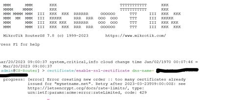 Couldnt Use Lets Encrypt Feature On Mikrotik Beginner Basics Mikrotik Community Forum