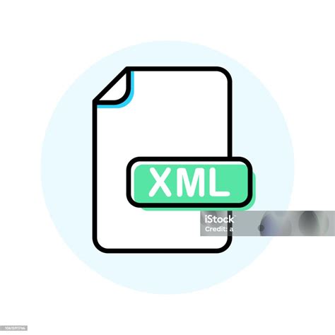 xml 파일 형식 확장 컬러 라인 아이콘 0명에 대한 스톡 벡터 아트 및 기타 이미지 0명 xml 디자인 istock