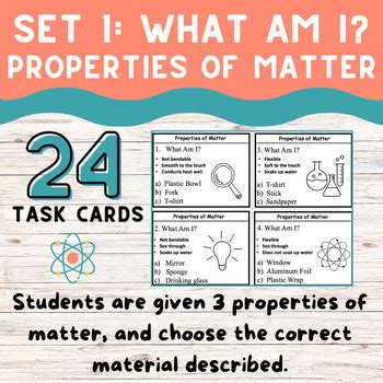 Properties Of Matter Task Cards States Of Matter Science Activities