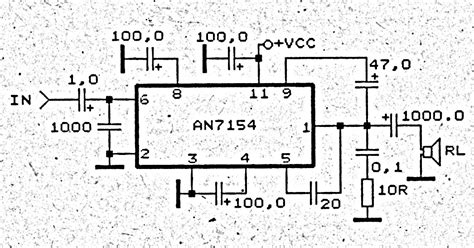Power Amplifier Circuit With IC ANxxxx Collection Electronic Schematic