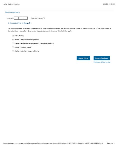 Aplia Babe Question Apps Ng Cengage Af Servlet Quiz 0056 Ck M 1712772707170 Studocu