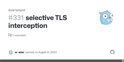 Selective Tls Interception · Issue 331 · Droesslsplit · Github
