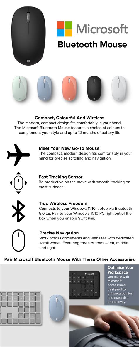 Microsoft Bluetooth Mouse Rjn 00010 Black Moreshopping