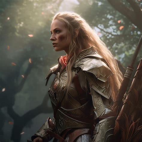 Premium Photo Portrait Of A Beautiful Girl Knight In Armor On The