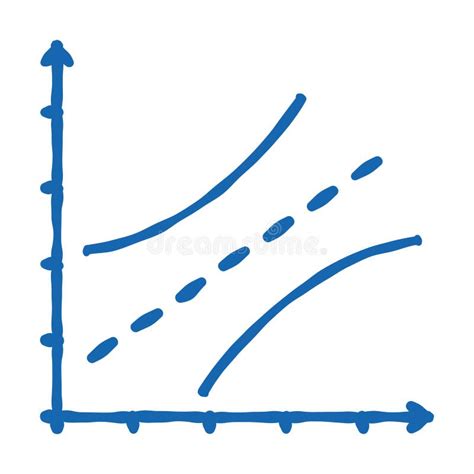 Linear Regression Icon Doodle Illustration Stock Illustration