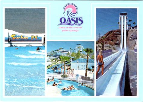 Palm Springs Ca California Oasis Water Park Slides Lazy River 4x6