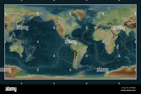 Panama Tectonic Plate On The Wiki Style Elevation Map In The Patterson Cylindrical Oblique